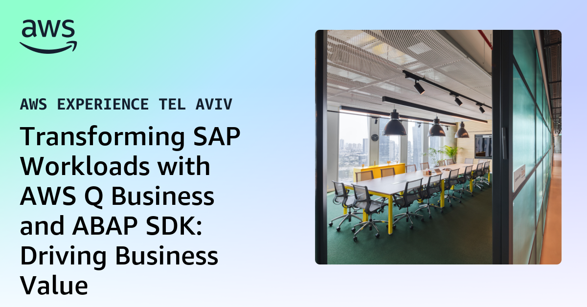 Transforming SAP Workloads with AWS Q Business and ABAP SDK: Driving ...